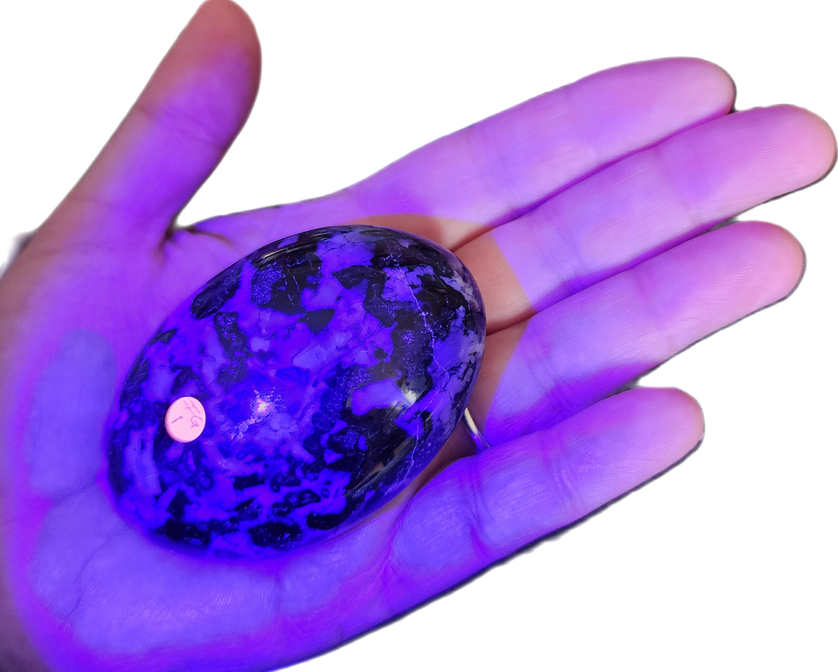 Indigo Gabbro (Indigo Merlinite) Palm Stone - Beautiful Blue Stones ...